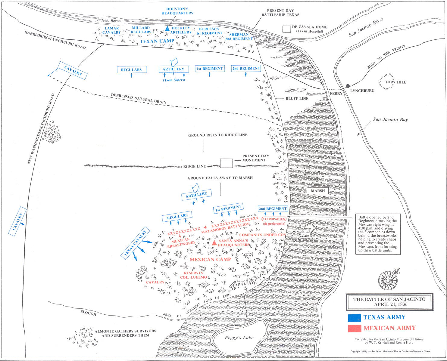 Maps Of Texas And San Jacinto In 1836